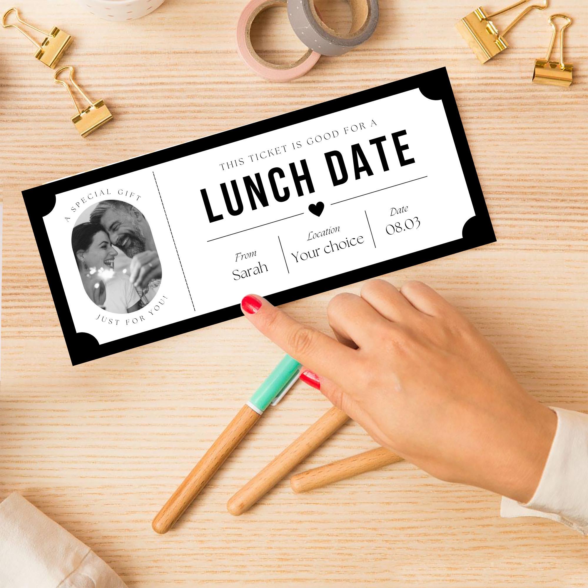 Editable Lunch Date Coupon: Printable Gift Voucher (digital File) - Etsy