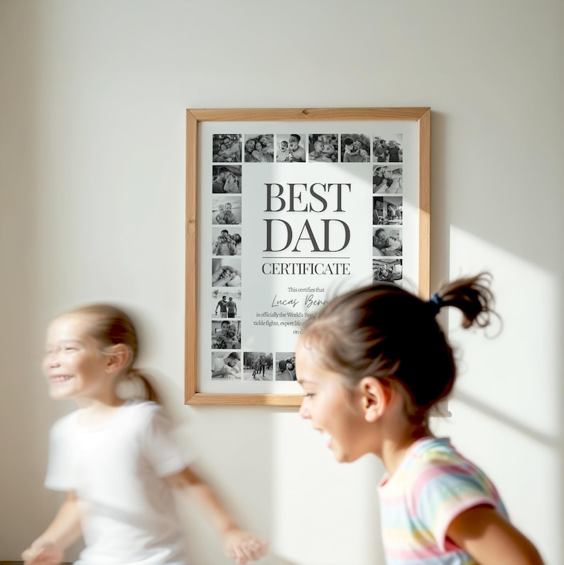 Best Dad Certificate Template Editable Canva — Funny Father’s Day Gift ...