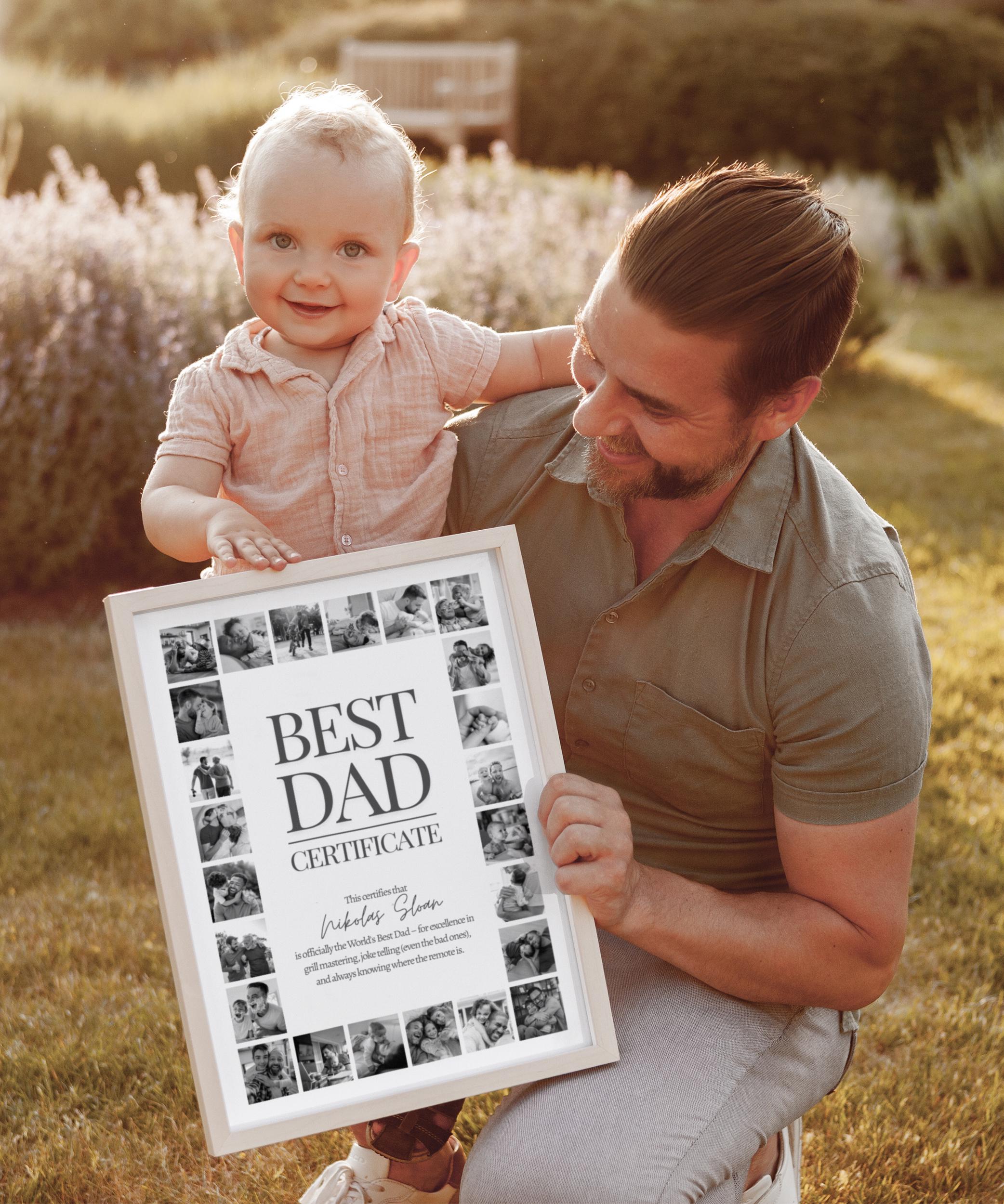 Best Dad Certificate Template Editable Canva — Funny Father’s Day Gift ...