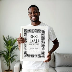 Best Dad Certificate Template Editable Canva — Funny Father’s Day Gift ...