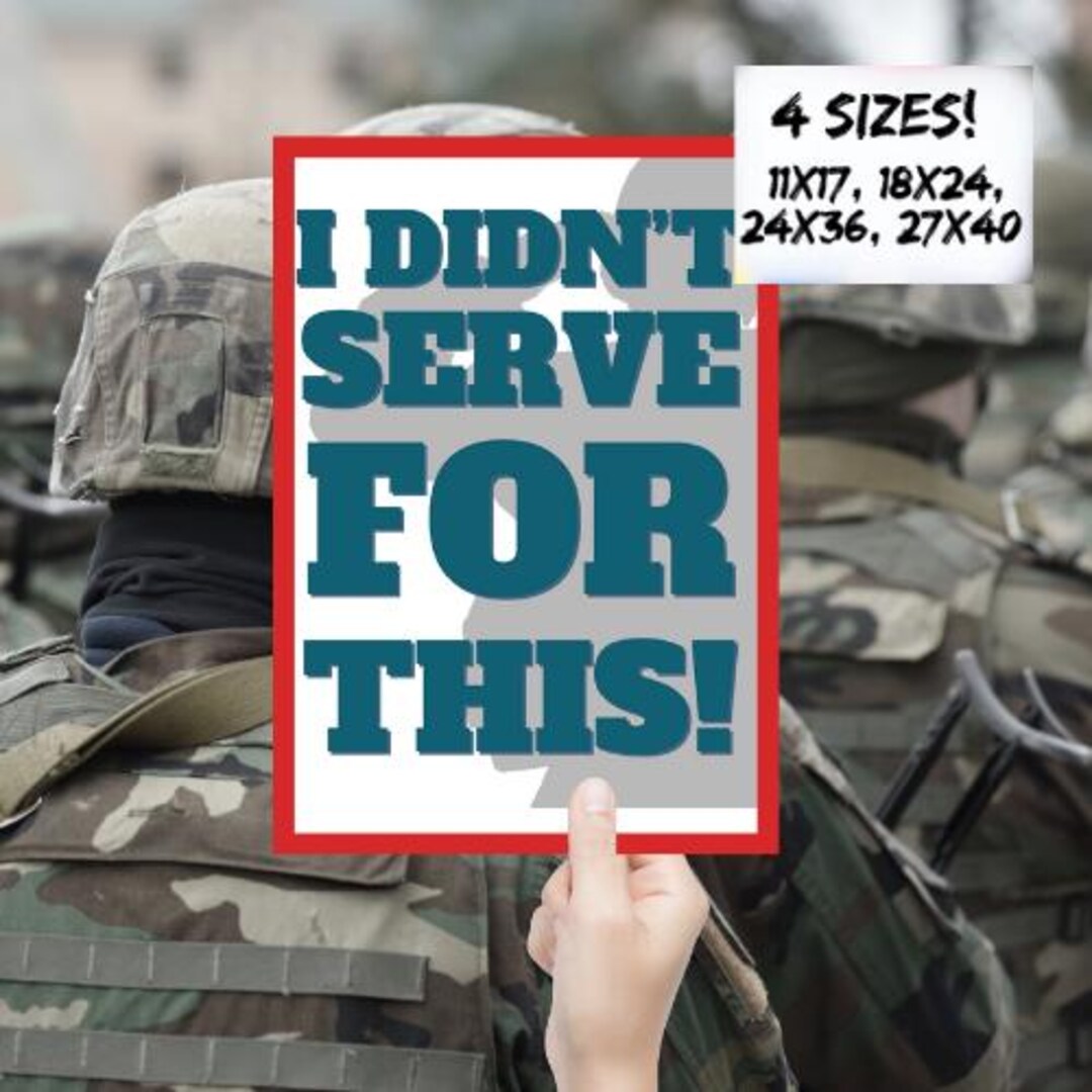Printable Veterans Serve Protest Posters – Bold Patriotic Signs for ...