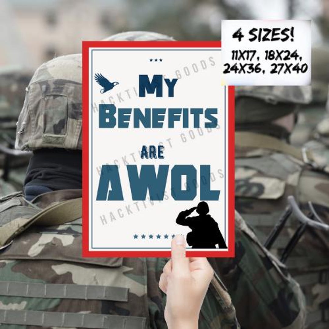 Printable Veterans Benefits Protest Posters – Bold Patriotic Signs for ...