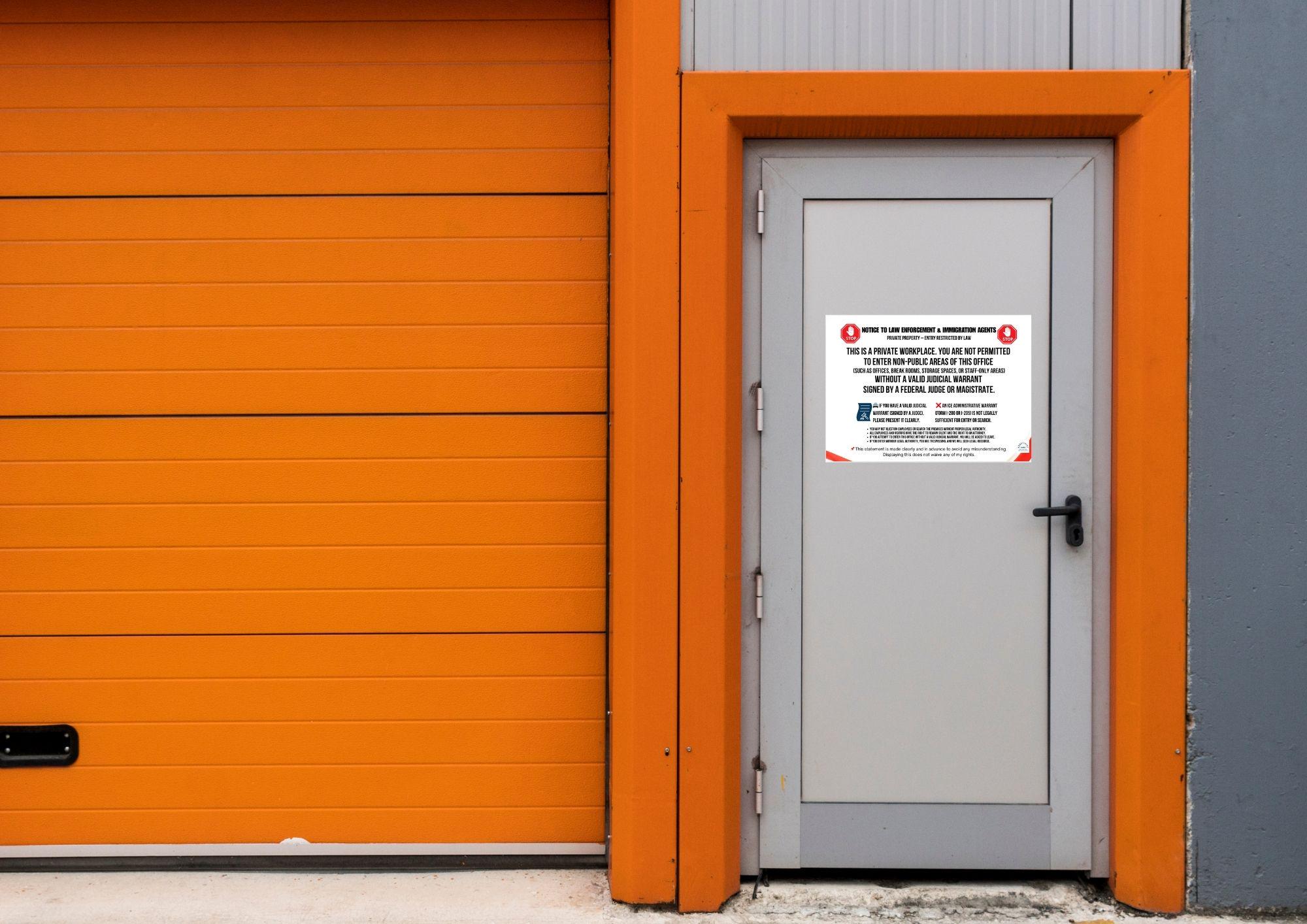 Notice ICE Entry Workplace Sign – Printable Legal Rights Poster ...