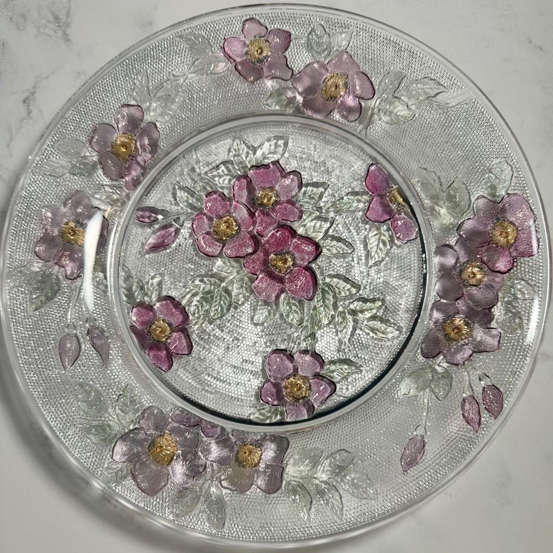 Clear Colored Glass Plate - Etsy