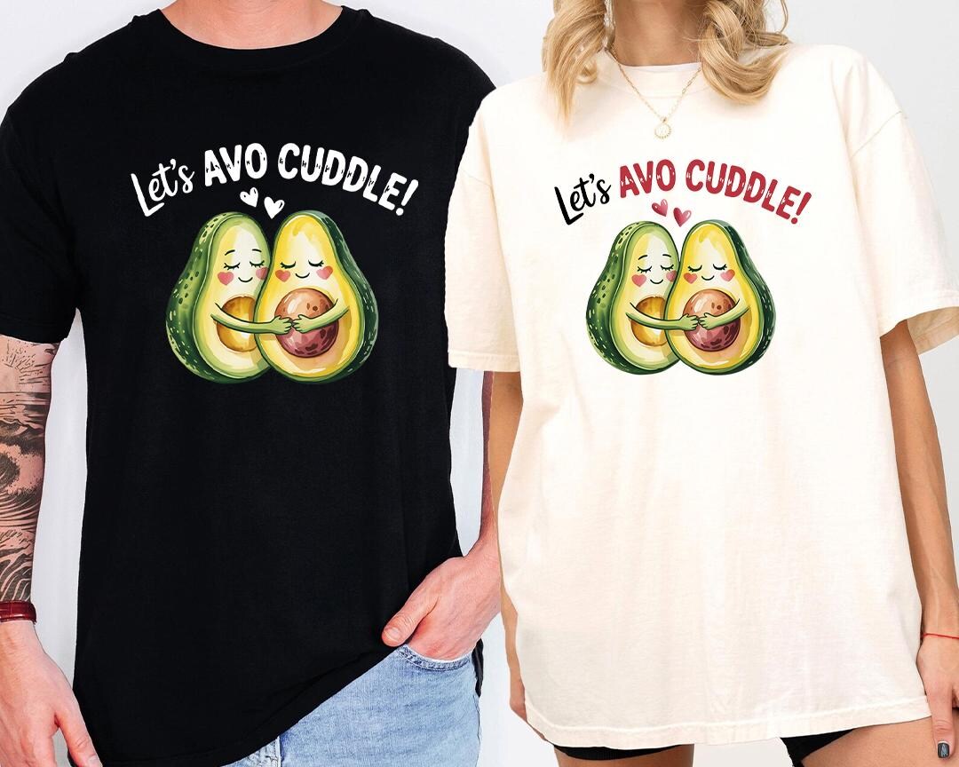 Avocado Couple T-shirt: Cute Hug Graphic - Funny Love Pun - Etsy
