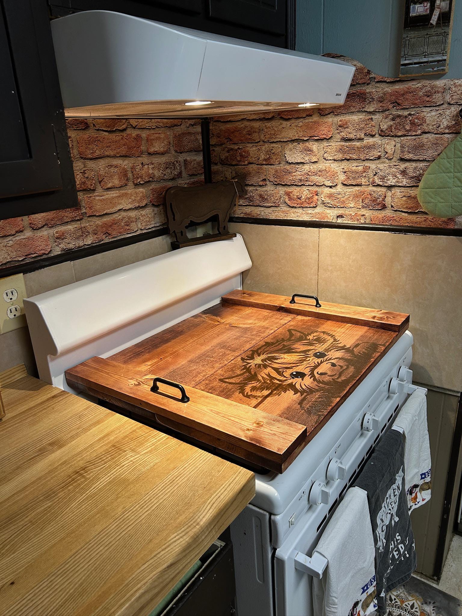 MADE TO ORDER - Stove Top Cover / Noodle Boards - Cow Cutie - Etsy