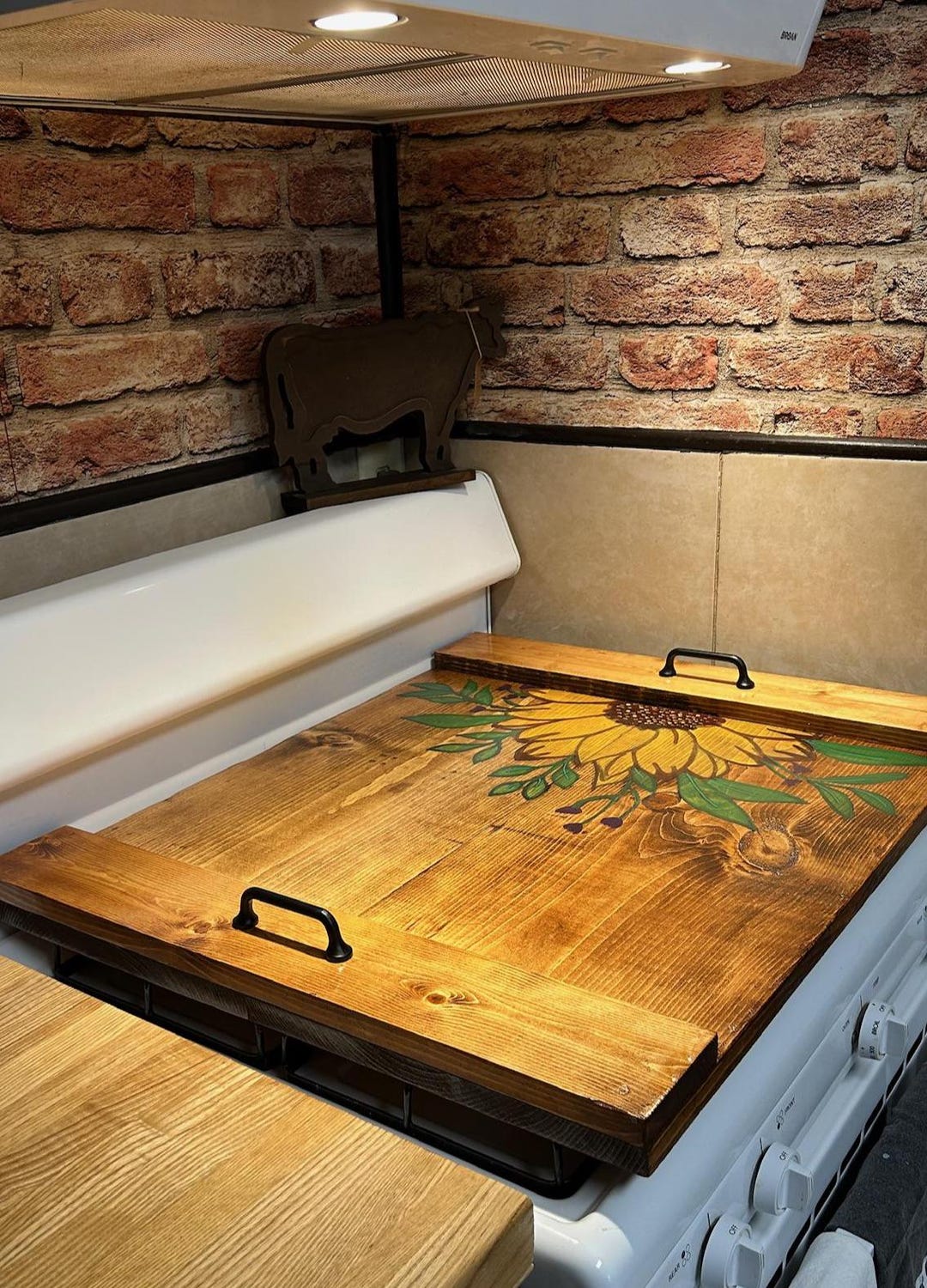 MADE TO ORDER - Stove Top Cover / Noodle Board - Sunflower - Etsy