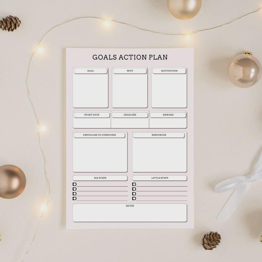 2025 Goal Planner: SMART Goals, Monthly Habit Tracker (printable PDF ...