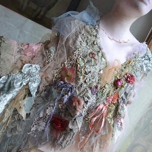 Art to Wear Unique Feminine Boho Lacy Shawl/cape/wrap ANTIQUE TULIPS ...