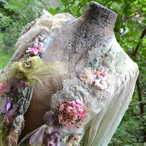 Beautiful Art to Wear Shabby Short Mint Transparent Jacket FOREST ...