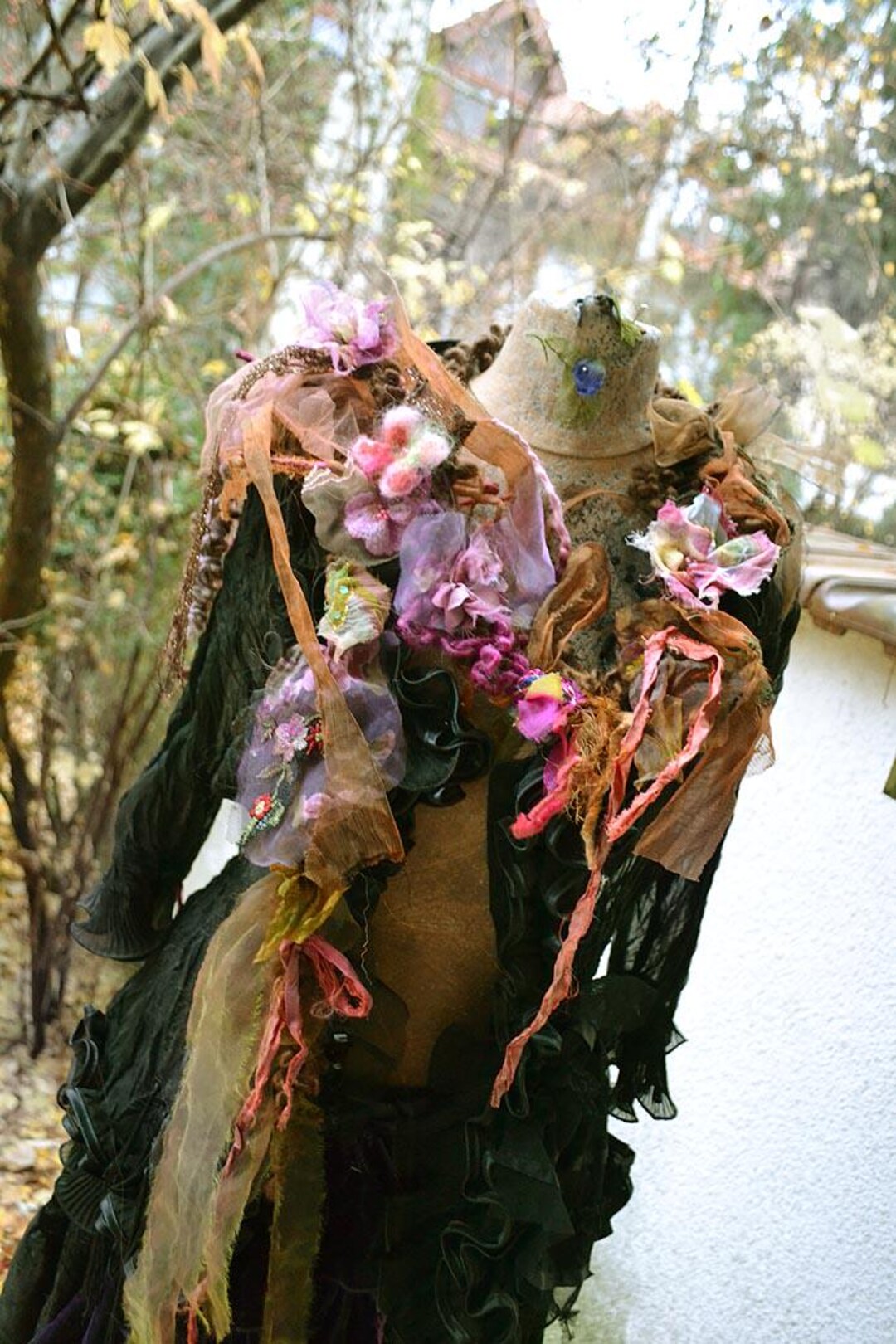 Art to Wear Unique Lacy Long Boa/scarf Wilted Forest Plants and the ...