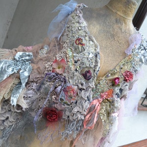 Art to Wear Unique Feminine Boho Lacy Shawl/cape/wrap ANTIQUE TULIPS ...