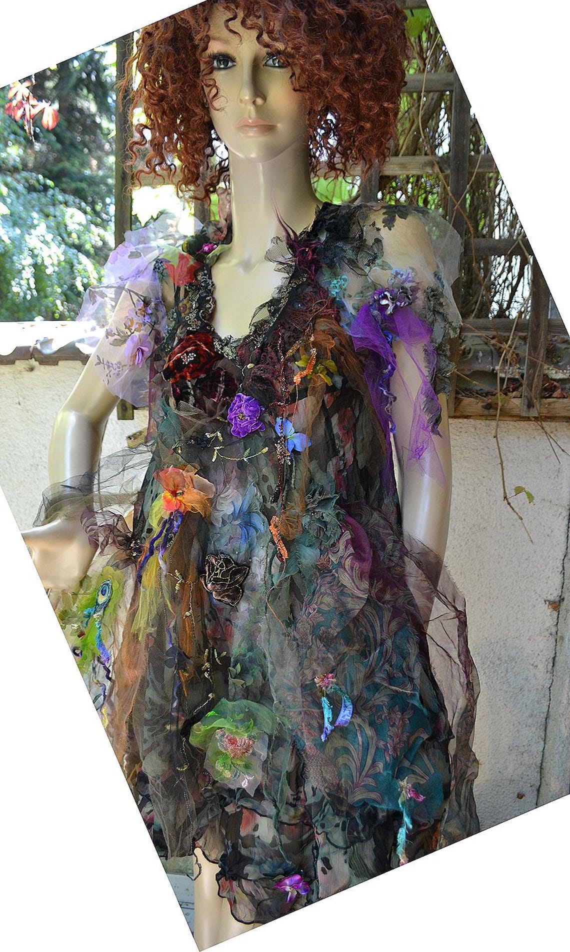 Art to Wear Bohemian Deep Forest Plants Halloween Undine Magic SWAMP ...