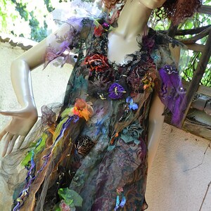 Art to Wear Bohemian Deep Forest Plants SWAMP WITCH Undine Tunic/dress ...
