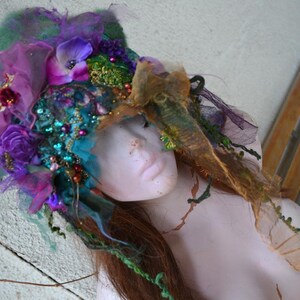 Wonderful Teal Angora Hand Dyed Large Loose Elf Hat QUEEN of FAIRY ...