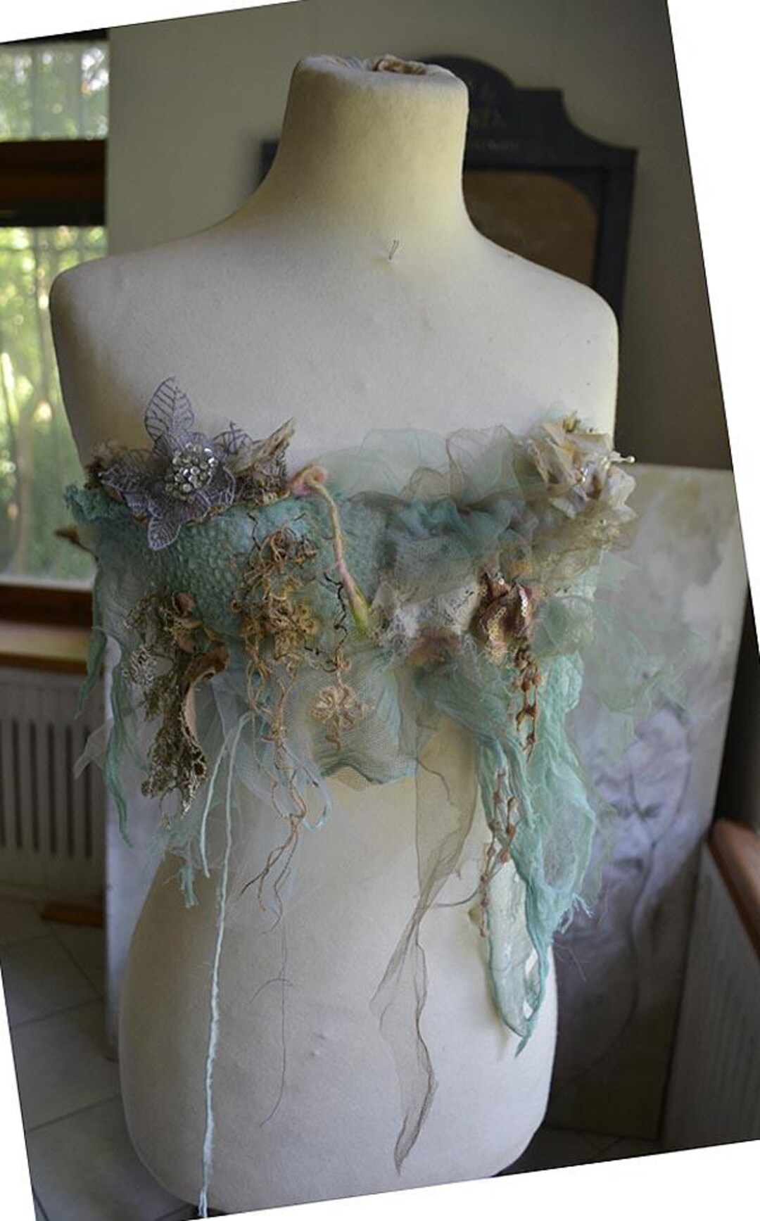 Beautiful Art to Wear Romantic Ethereal Schabby Chic Nymph Mermaid Top ...