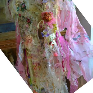 Art to Wear Beautiful XL Ethereal Jacket PINK HYDRANGEA Fairy Wearable ...