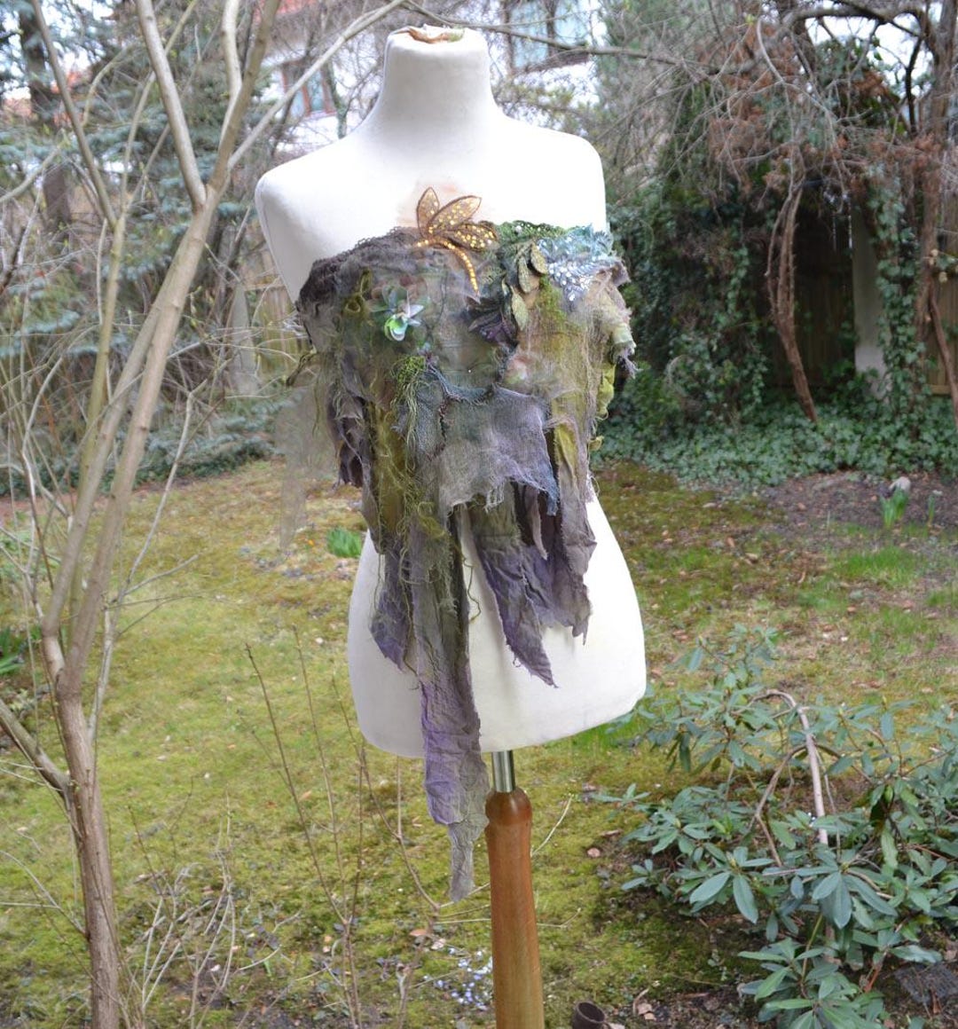 Unique Woodland Ethereal Delicate Fairy Woodland Nymph Top MOSS and ...