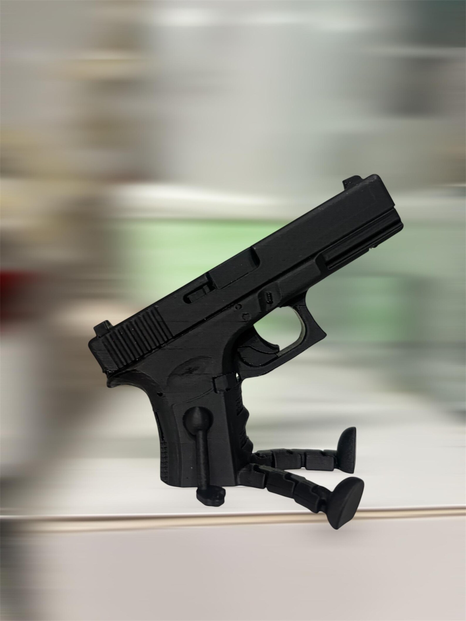 3D Printed Glock Gun Buddy Toy Pistol 3" Tall Articulated| Desk Decor ...