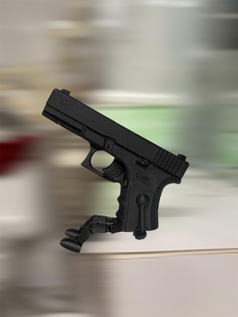 3D Printed Glock Gun Buddy Toy Pistol 3" Tall Articulated| Desk Decor ...