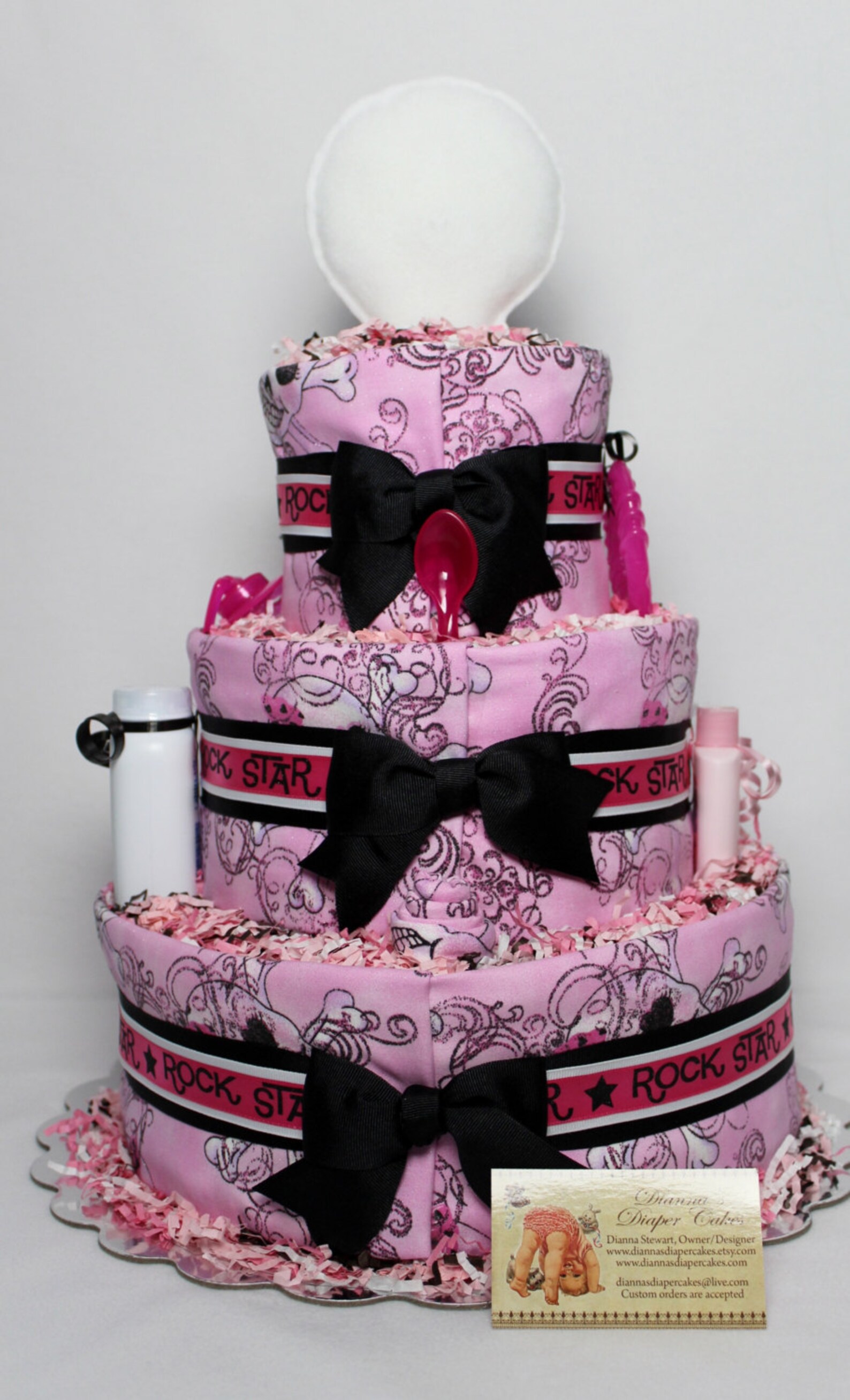 Baby Diaper Cake Punk Rock Star Princess Shower Gift - Etsy