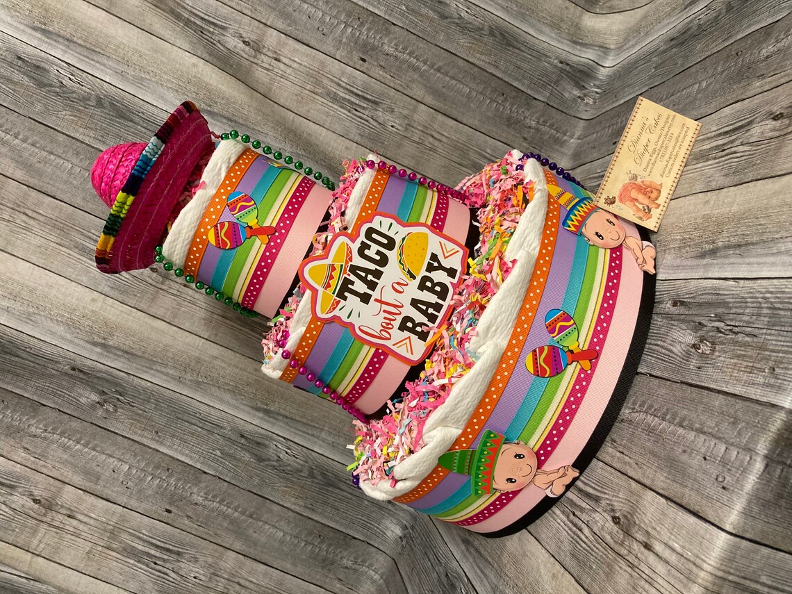 Taco Bout a Baby Diaper Cake Hispanic Mexican GIRL Shower - Etsy