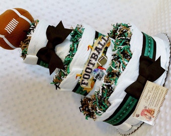 Football Field Diaper Cake - Etsy