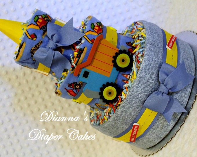 Construction Baby Diaper Cake Work Zone Shower Gift or Centerpiece - Etsy