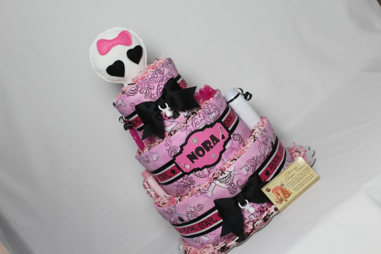 Baby Diaper Cake Punk Rock Star Princess Shower Gift Centerpiece - Etsy