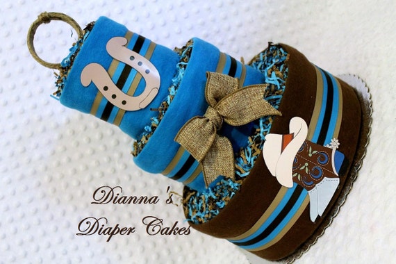 Country Baby Diaper Cake Western Cowboy SELECT COLOR STYLE - Etsy