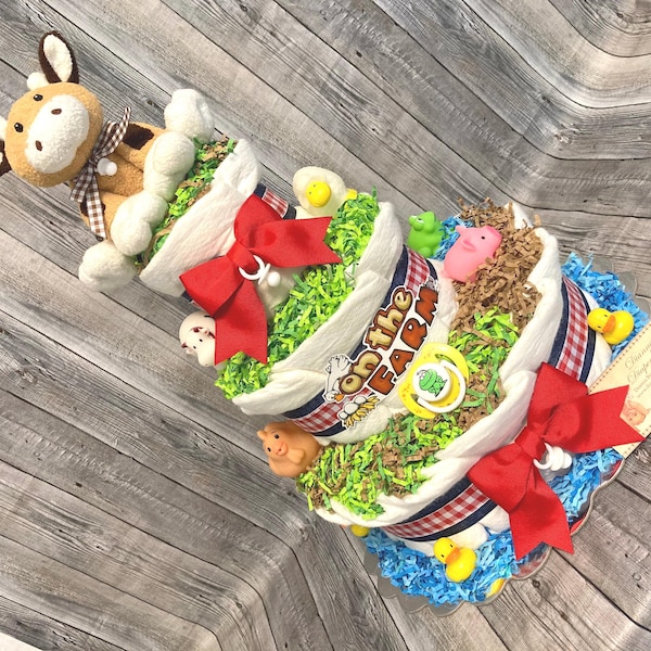 Farm Diaper Cake - Etsy