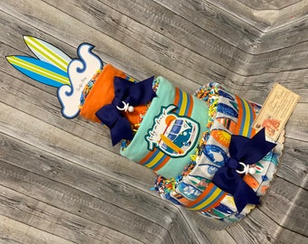 Baby Diaper Cake Surfing Surfer Shower Centerpiece Gift Baby - Etsy