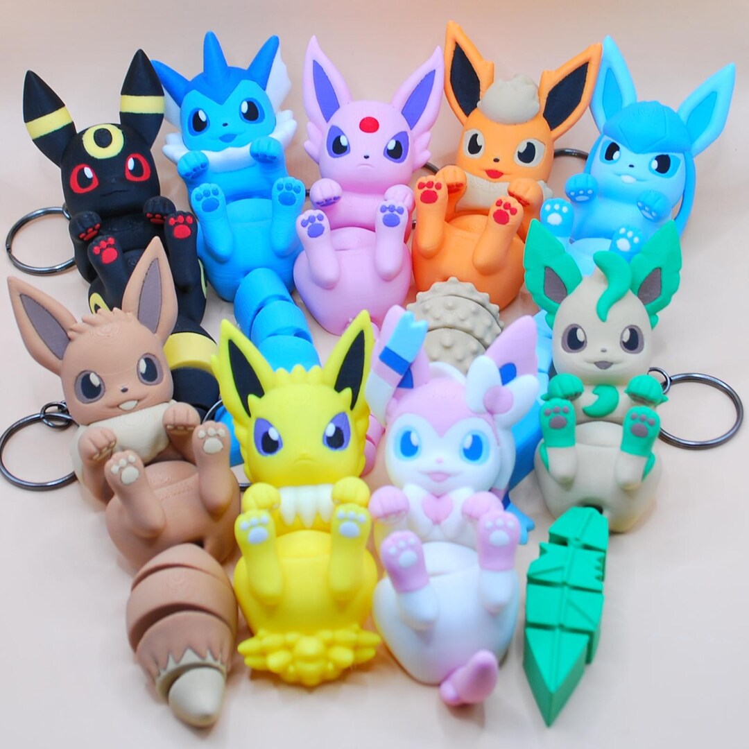 Eevee Evolution Flexi Keychains - Etsy