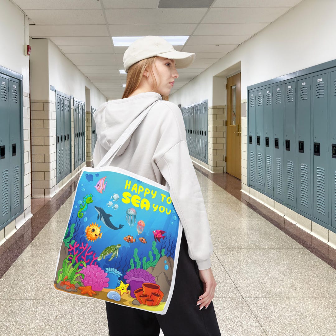 Sea Animals Teacher Tote Bag, Teacher Gift, Back to School Gift, Fun ...
