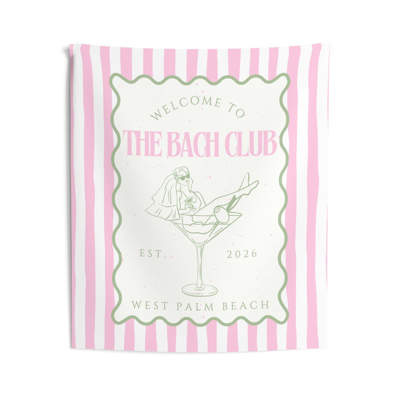The Bach Club Bachelorette Banner Custom Color Party Backdrop Bridal ...