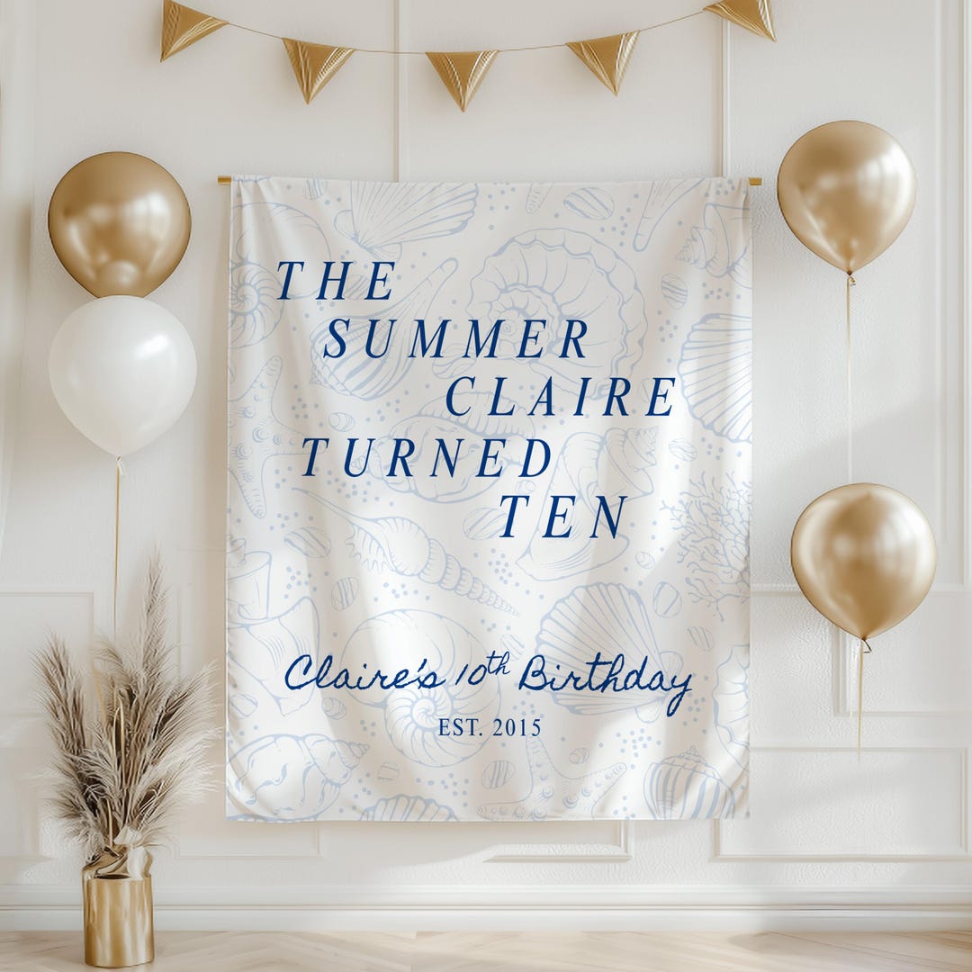 The Summer I Turned Pretty Birthday Banner TSITP Party Decor Beachy ...