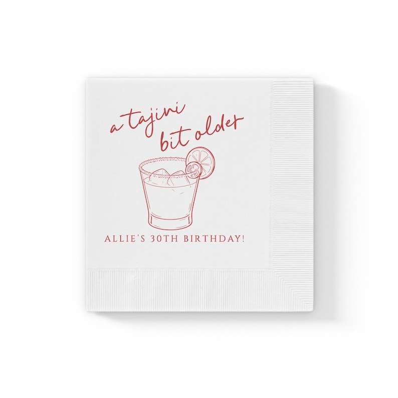 A Tajini Bit Older Birthday Napkins, Mexican Theme Birthday Party ...