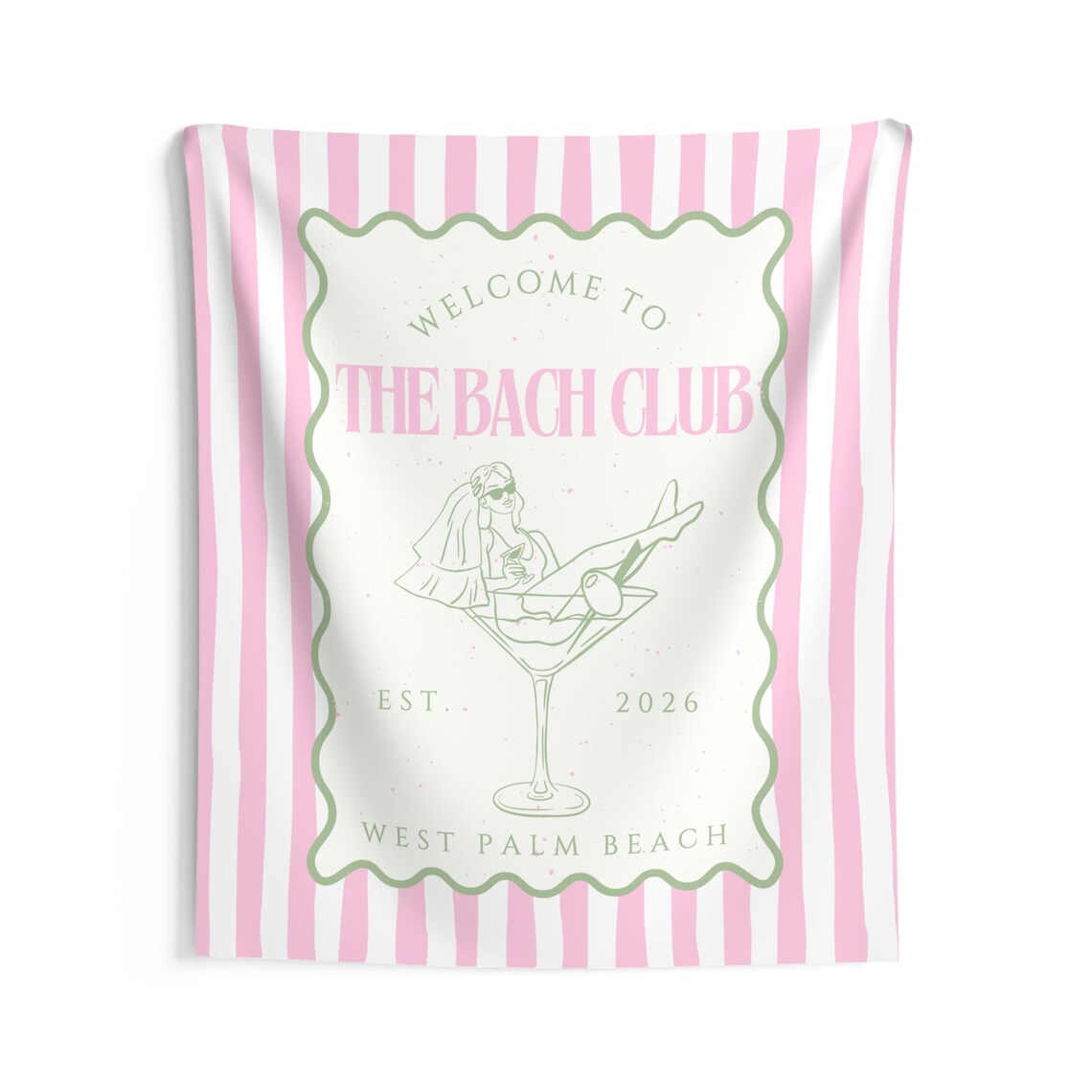 The Bach Club Bachelorette Banner Custom Color Party Backdrop Bridal ...