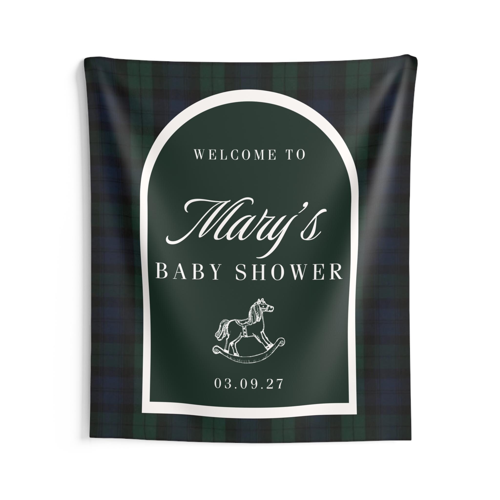 Vintage Preppy Baby Shower Banner Classic Equestrian Baby Shower ...