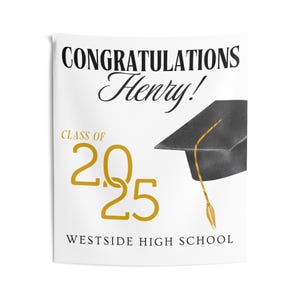 Class of 2025 Graduation Backdrop Custom Grad Party Banner High School ...