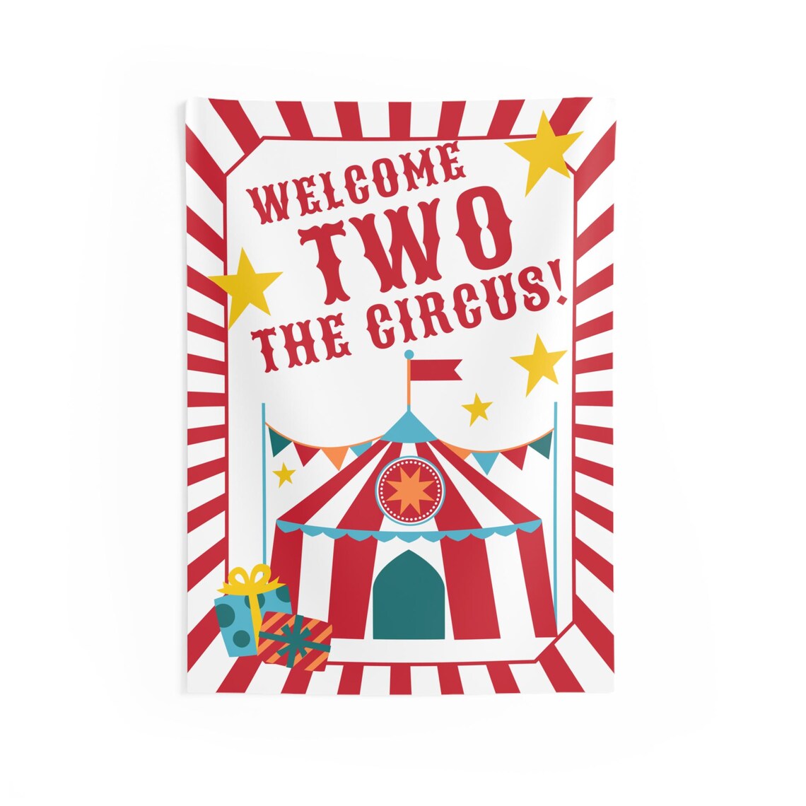 Welcome TWO the Circus Banner Circus 2nd Birthday Party Decor Carnival ...