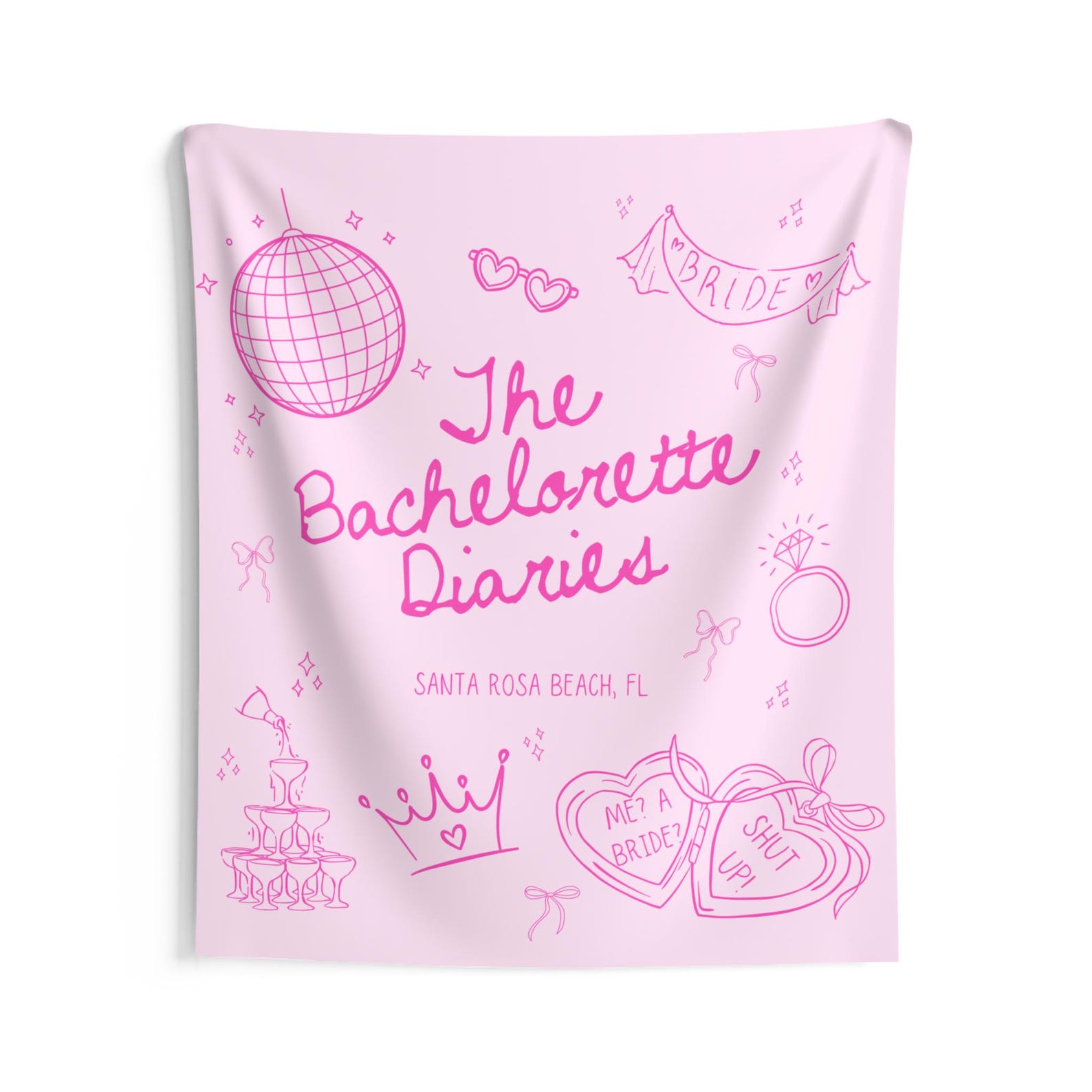 Bachelorette Diaries Banner Princess Diaries Bachelorette Party Decor ...
