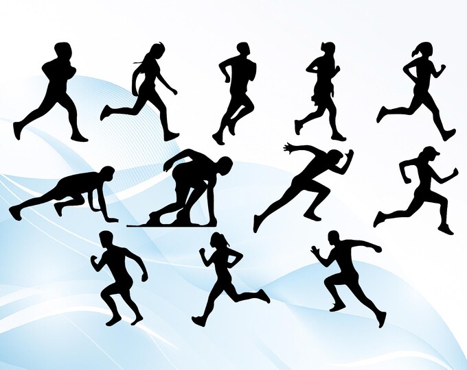 Track and Field PNG & SVG Jpg, Cricut Runner, Athletic Design, DIY ...