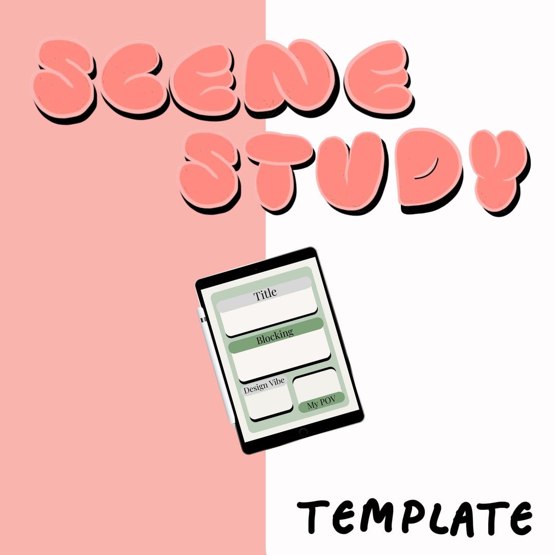 Scene Study Template for Actors – Printable PDF & Editable Canva Tool ...