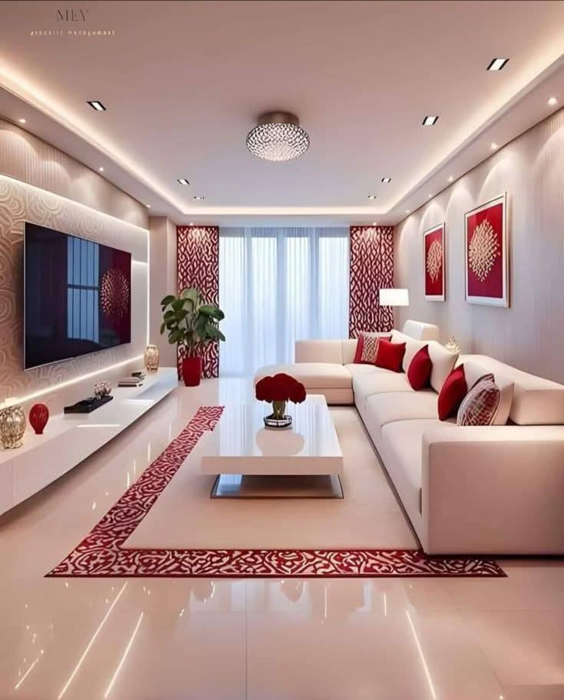 Modern Living Room Design Digital Download | Interior Decor Ideas and E ...