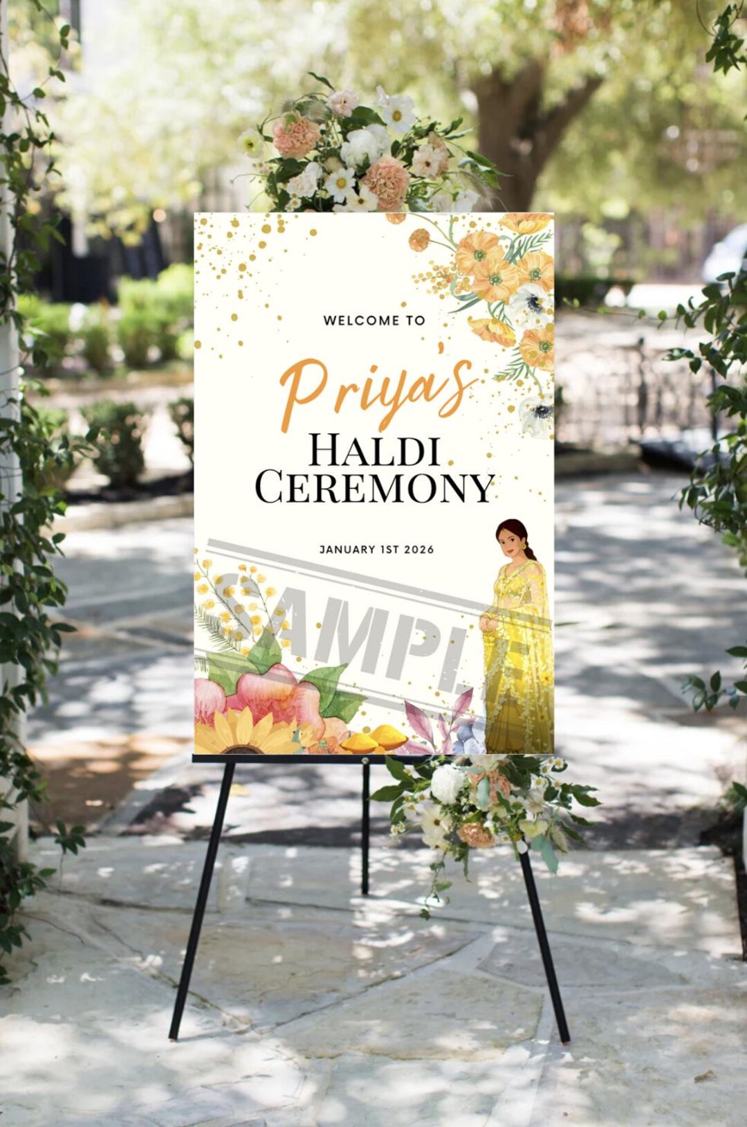 Haldi Welcome Sign - Etsy