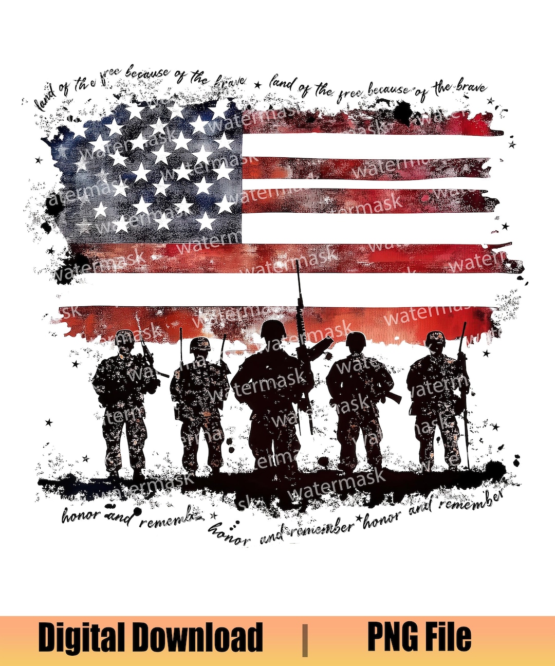 Memorial Day PNG, American Flag Soldier Sublimation, Patriotic Military ...