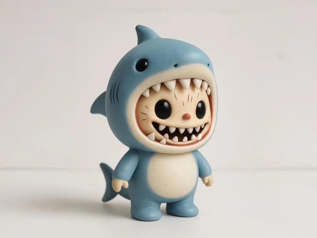 Labubu Shark STL – Cute 3D Printable Art Toy | Funny Designer Figure ...