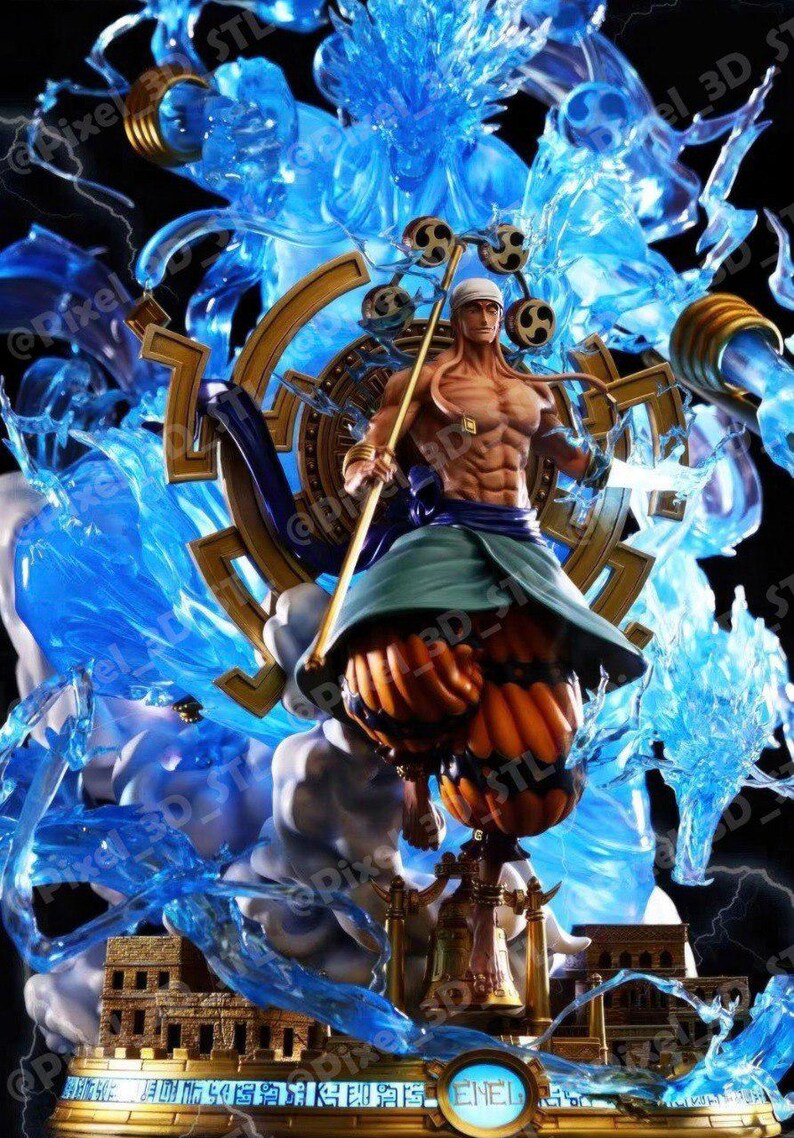 Enel STL – 3D Printable One Piece God Enel Statue | High-detail Anime ...