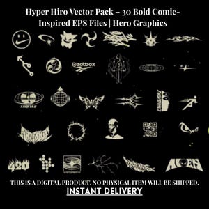 Hyper Hiro Vector Pack – 30 Bold Comic-inspired EPS Files | Hero ...